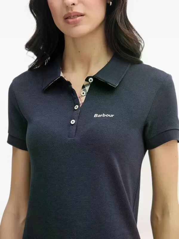 Barbour Logo Embroidered Piqué Mini Dress