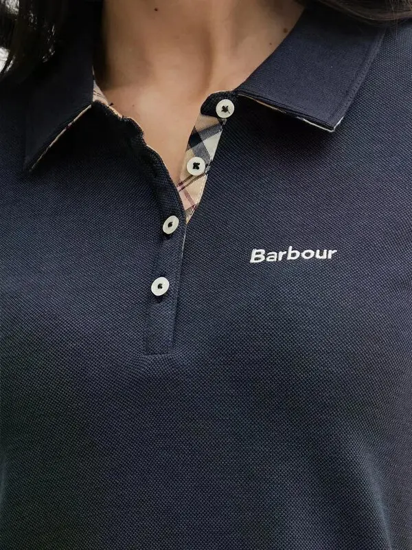 Barbour Logo Embroidered Piqué Mini Dress
