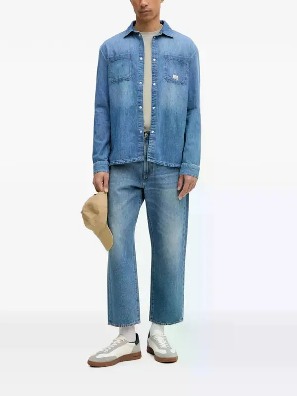 Karl Lagerfeld Logo-plaque Denim Shirt