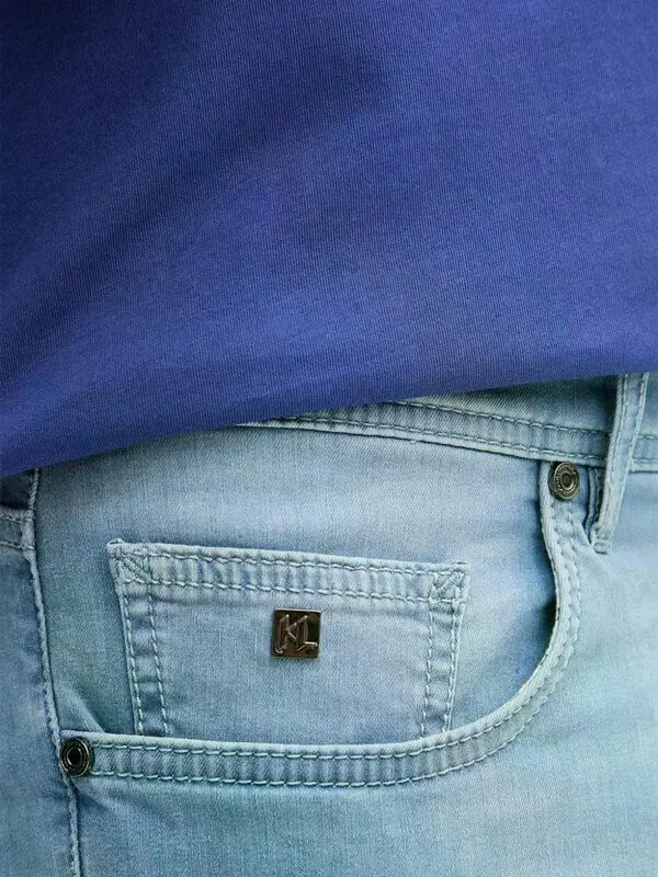 Karl Lagerfeld Logo Patch Straight-leg Jeans