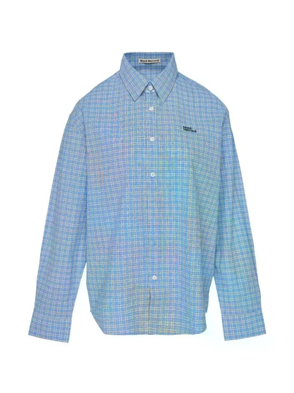 MARDI MERCREDI Check-pattern Logo-embroidered Shirt
