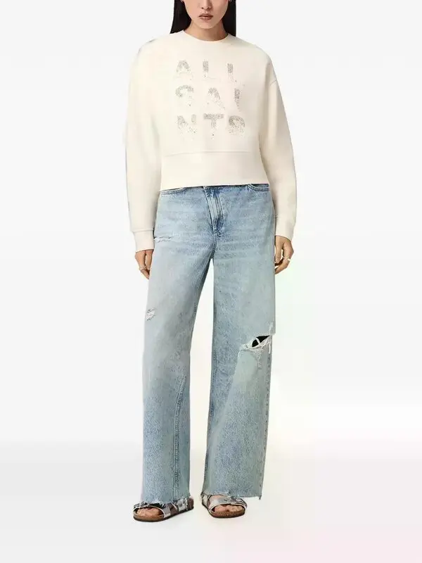 ALLSAINTS Embellished Cropped Sweatshirt
