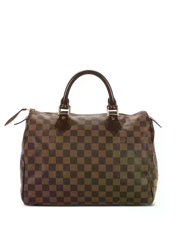 LOUIS VUITTON 30 Speedy Damier Ebène Canvas Handbag