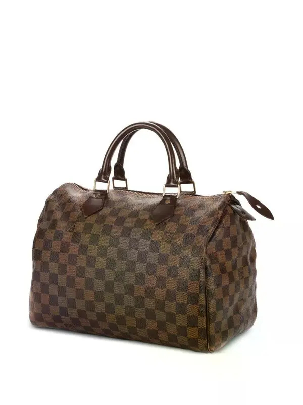 LOUIS VUITTON 30 Speedy Damier Ebène Canvas Handbag