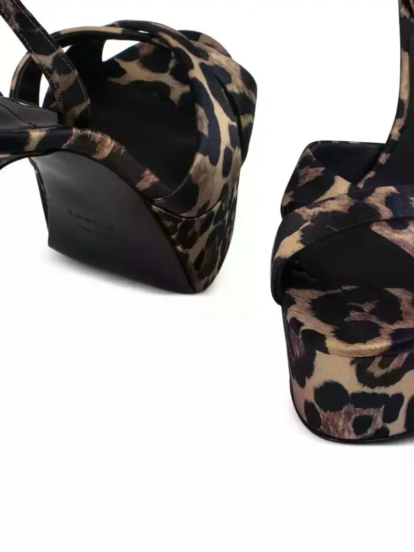 LE SILLA Odette Leopard-print Sandals - Neutrals