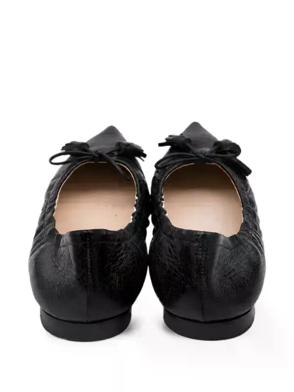 Prada Bow Detail Pointed-toe Ballet Flats