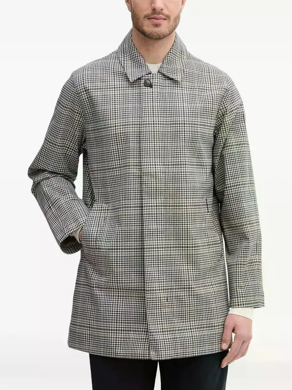 Barbour Roking Check-pattern Single-breasted Coat