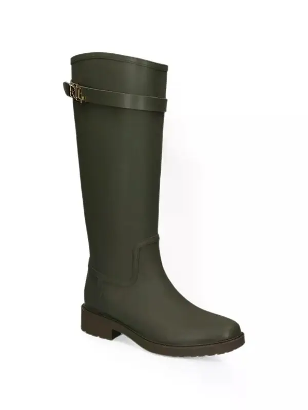 Ralph Lauren Buckled Logo Plaque Boots