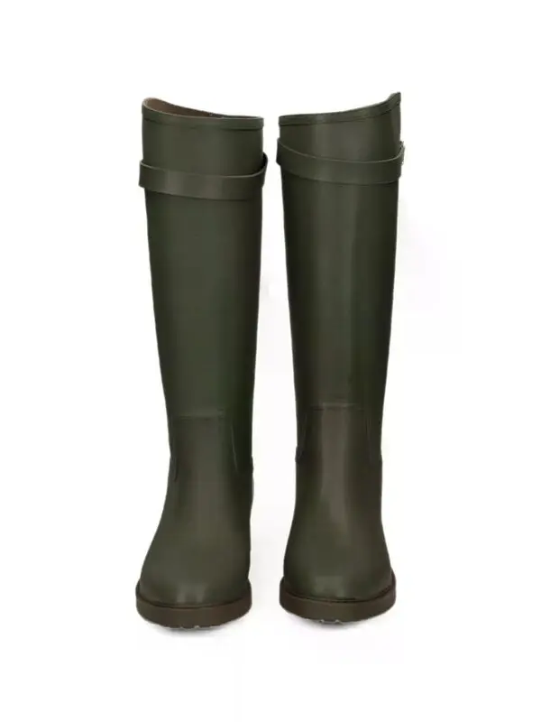 Ralph Lauren Buckled Logo Plaque Boots