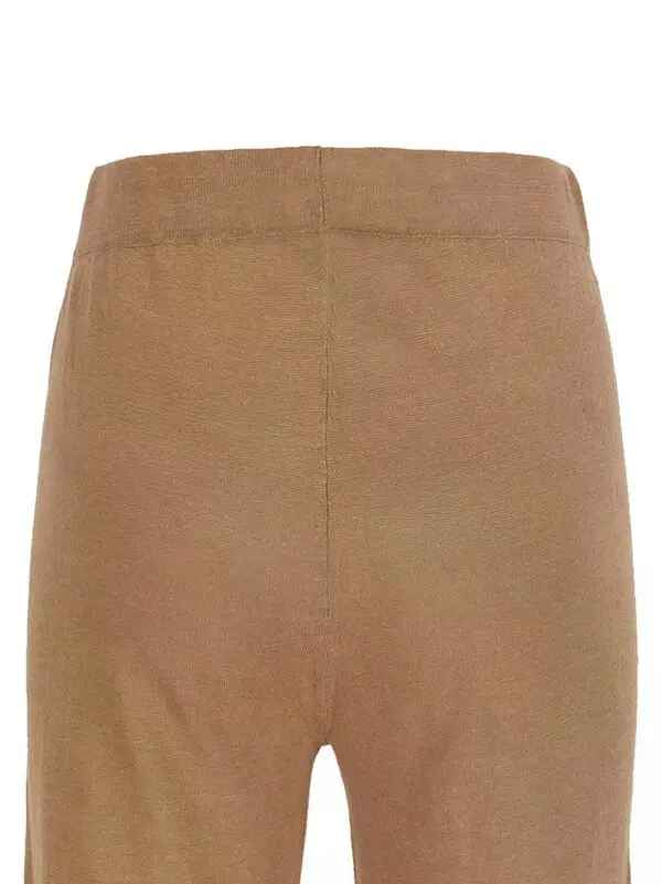 KANGRA Linen-knit Palazzo Pants - Brown