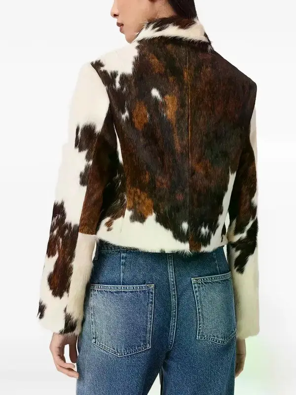 ALLSAINTS Upton Dapple Cow-print Cropped Jacket