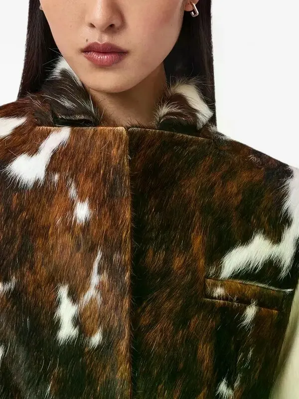 ALLSAINTS Upton Dapple Cow-print Cropped Jacket