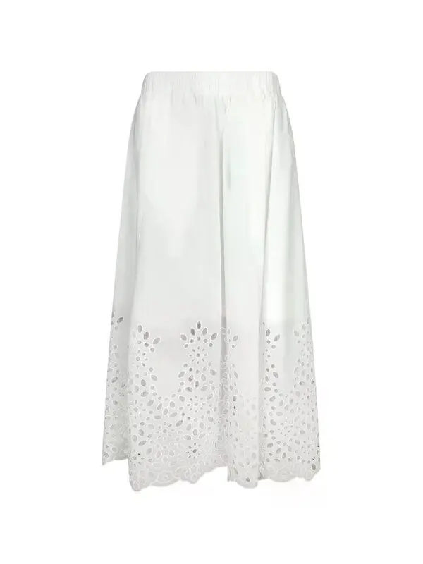 Moschino Broderie Anglaise Flared Midi Skirt
