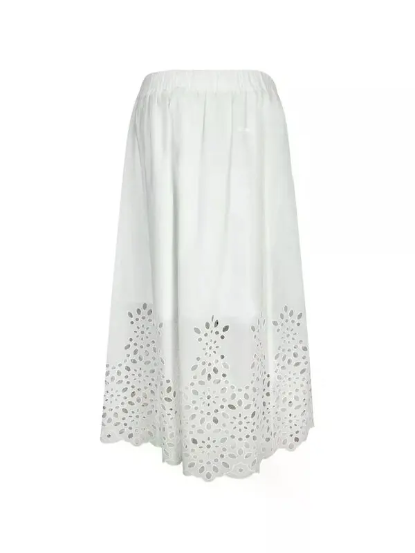 Moschino Broderie Anglaise Flared Midi Skirt