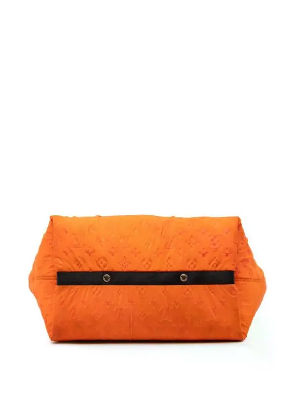 LOUIS VUITTON 2008 Monogram Embossed Neoprene Scuba Tote Bag - Orange