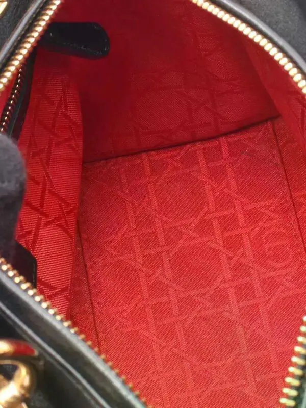 Dior Lambskin Cannage Lady Satchel - Black