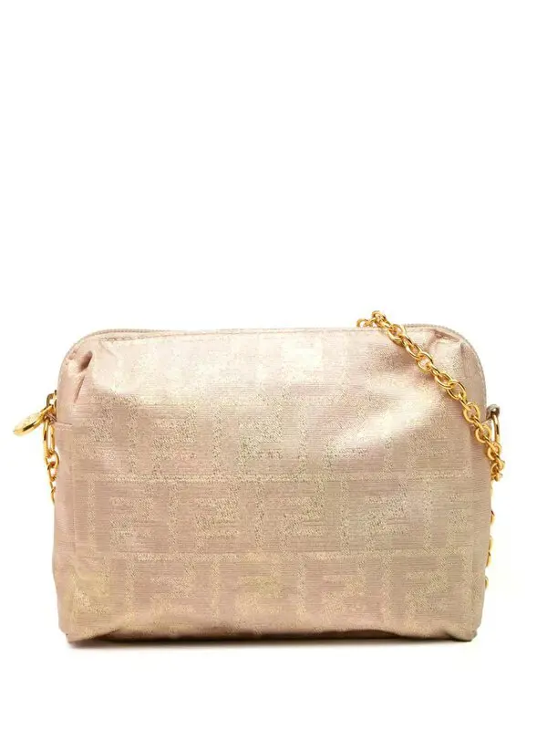 Fendi 20th Century Zucca Canvas Chain Shoulder Bag - Neutrals