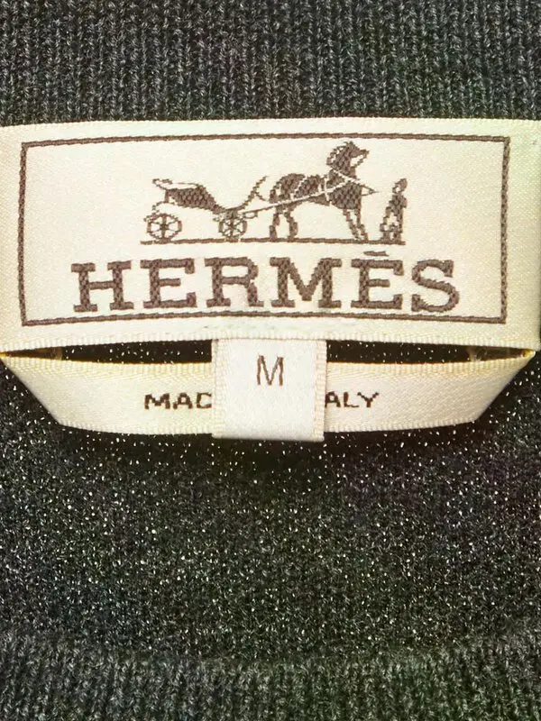 Hermès Wool Intarsia Knit Crew Neck Sweater