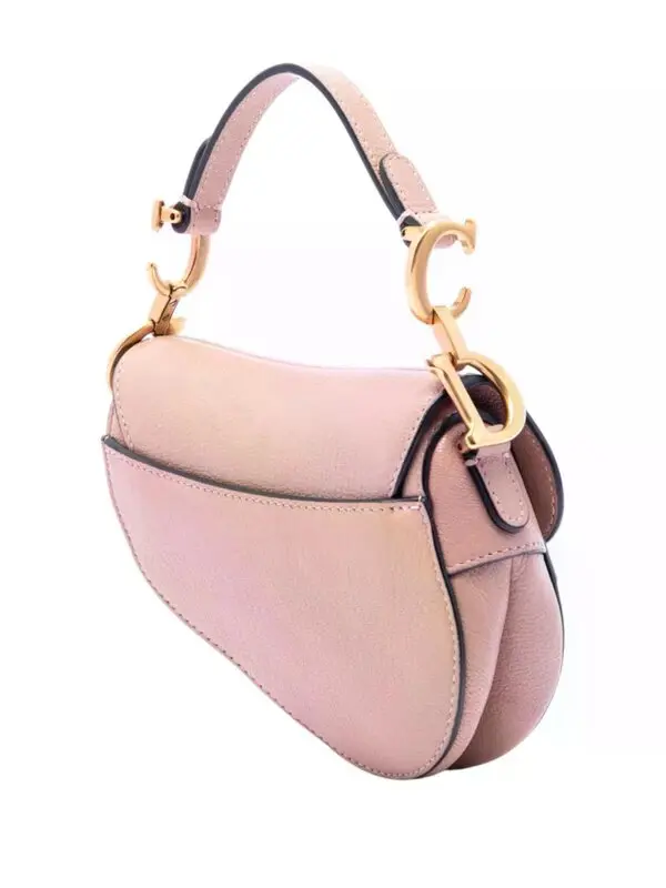 Dior Micro Goatskin Saddle Bag Satchel - Brown