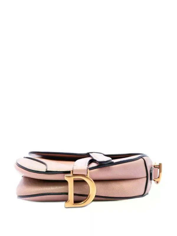 Dior Micro Goatskin Saddle Bag Satchel - Brown