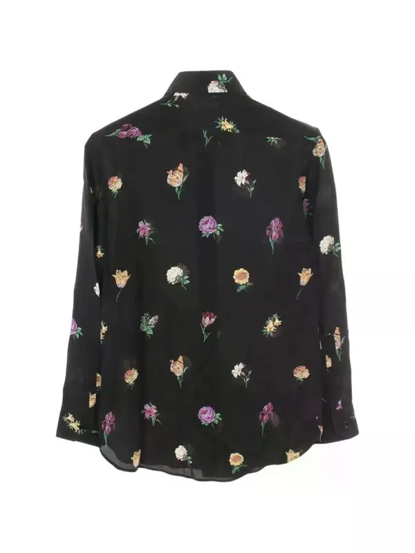 Saint Laurent 2000s Floral-pattern Silk Shirt