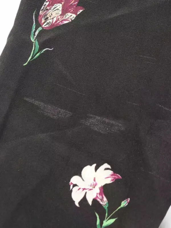 Saint Laurent 2000s Floral-pattern Silk Shirt