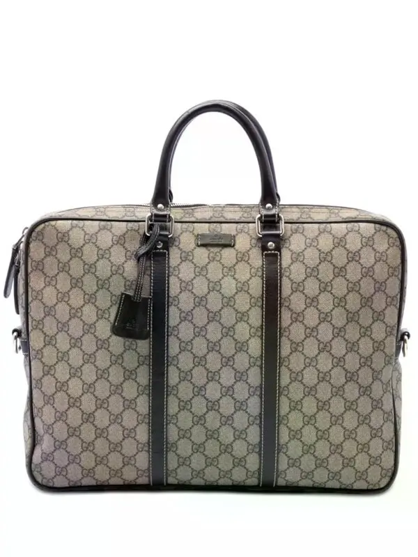 Gucci Gg Supreme Business Bag - Neutrals