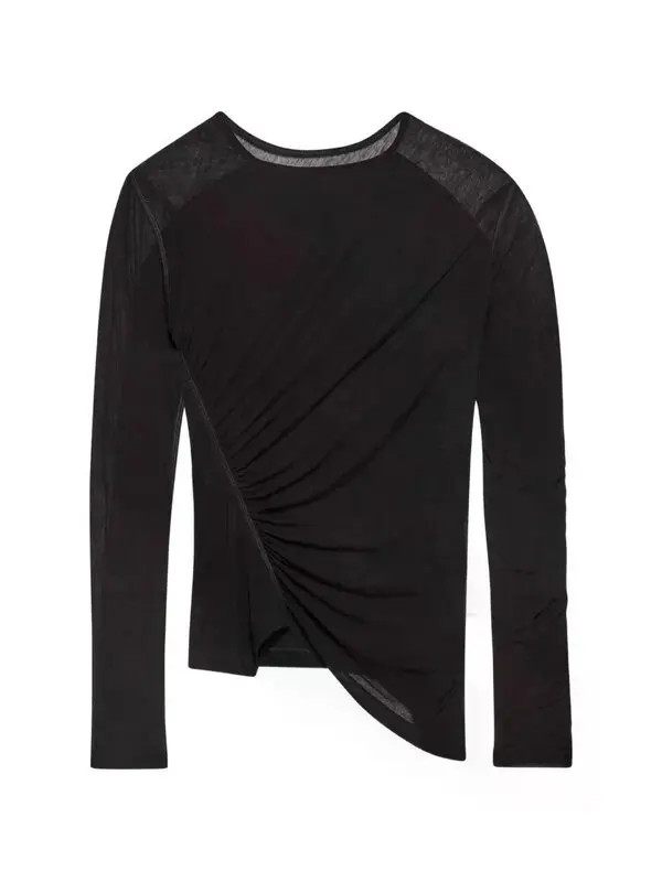 Helmut Lang Ruched Asymmetric Top