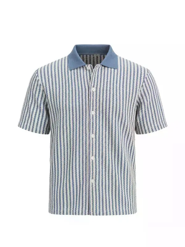 GRAN SASSO Stripe-pattern Short-sleeve Shirt