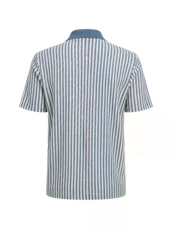 GRAN SASSO Stripe-pattern Short-sleeve Shirt