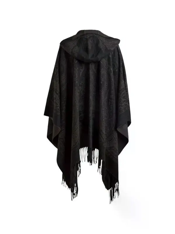 Etro Hooded Paisley Print Poncho