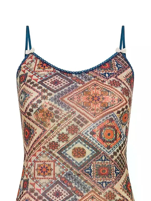 Momoni Airelle Geometric Print Top