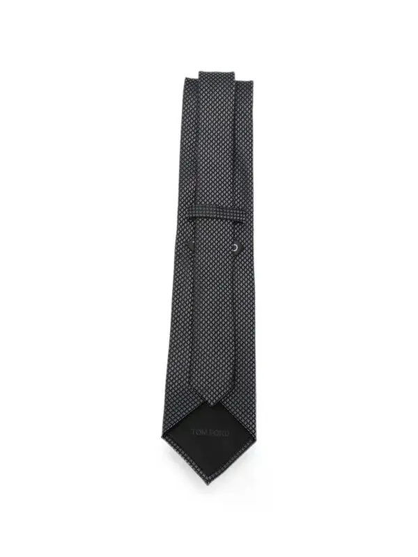TOM FORD Houndstooth Neck Tie - Black