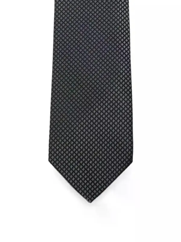 TOM FORD Houndstooth Neck Tie - Black