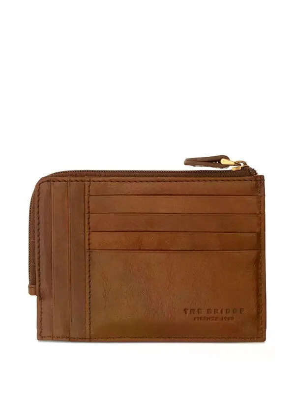 THE BRIDGE Zip-around Leather Card Holder - Brown