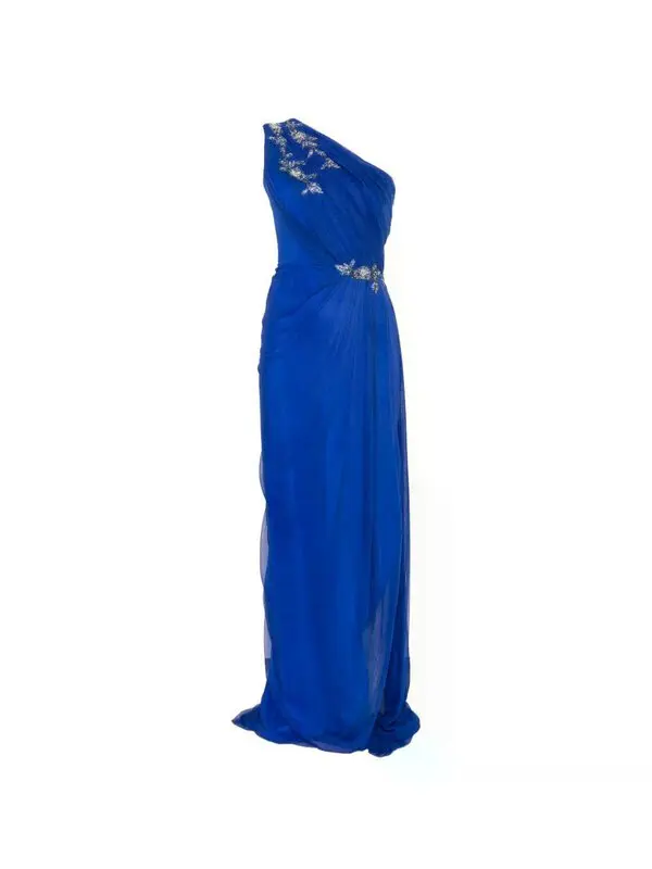 RHEA COSTA Embellished One-shoulder Maxi Dress