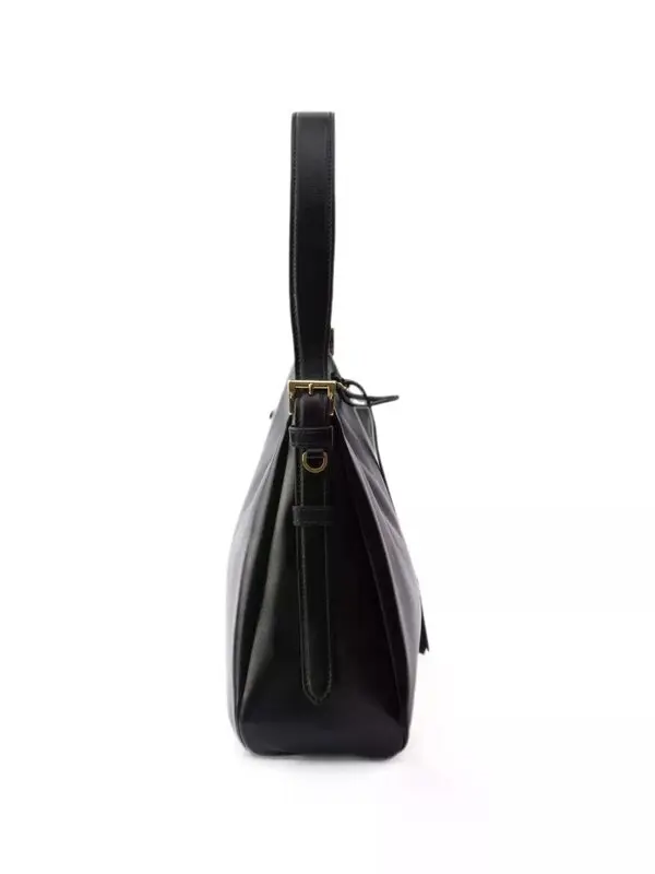 Prada Aimée Medium Leather Shoulder Bag - Black
