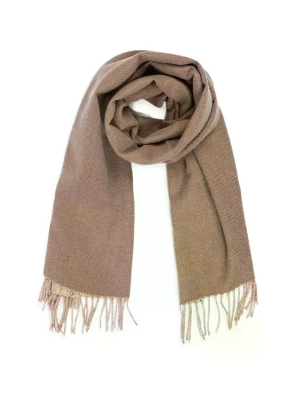 GOIA Fringed Reversible Scarf - Neutrals