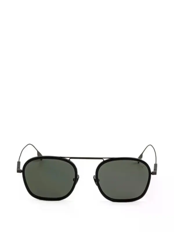 Zegna Orizzonte Square Frame Sunglasses - Black