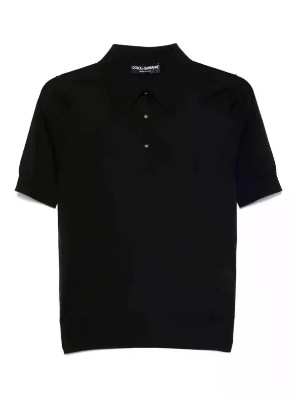 Dolce & Gabbana Fine-knit Polo Top