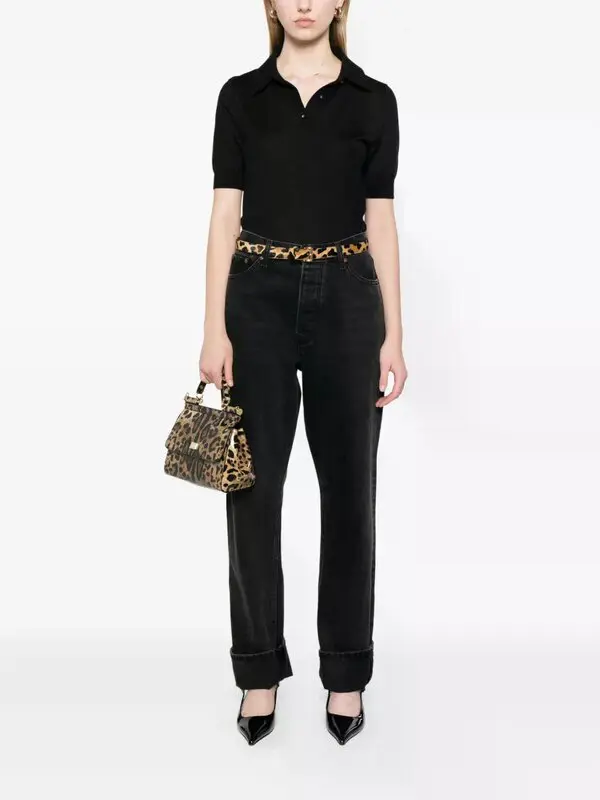 Dolce & Gabbana Fine-knit Polo Top