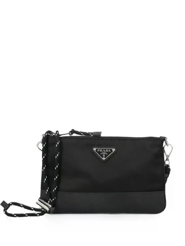 Prada Re-nylon Speedrock Clutch Bag - Black