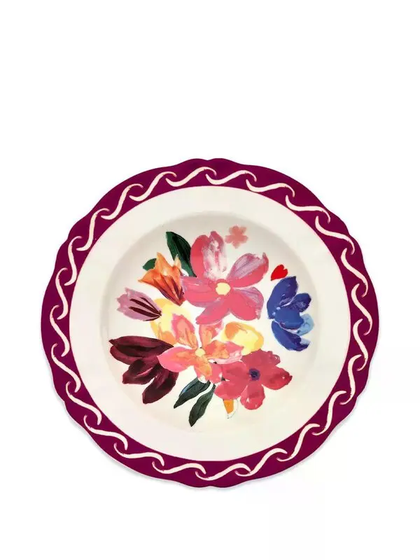 BITOSSI HOME Floral-print Scalloped Bowls - Neutrals