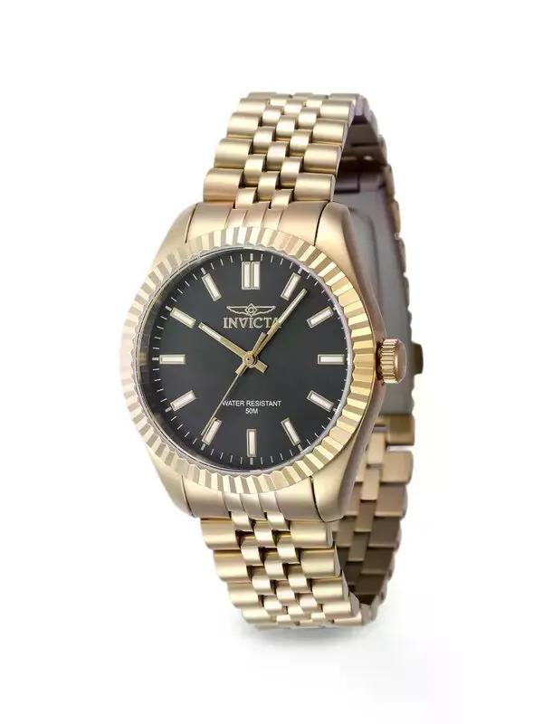 INVICTA Specialty 36mm Fluted Bezel Watch - Black