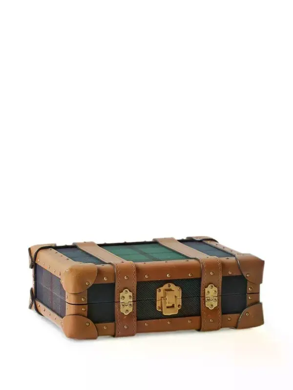 Ralph Lauren Tartan Leather-trim Playing Card Set - Blue
