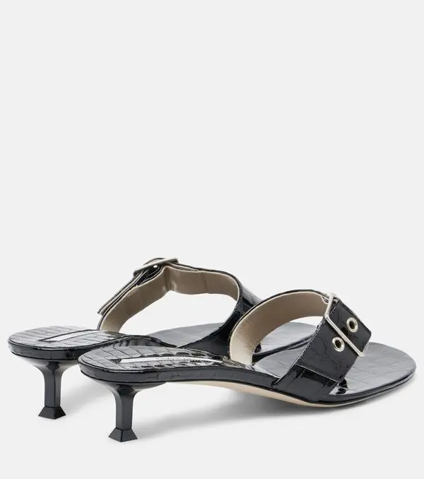 CHRISTEN Helix Patent Leather Thong Sandals