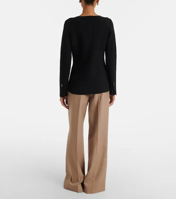 Proenza Schouler Halima Wool-blend Gabardine Wide-leg Pants