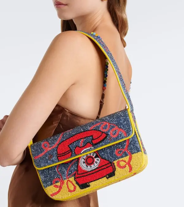 Staud Tommy Beaded Shoulder Bag - Multicoloured