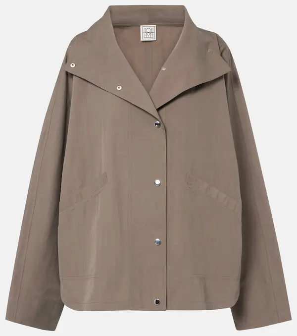 TOTEME Oversized Cotton-blend Jacket - Grey