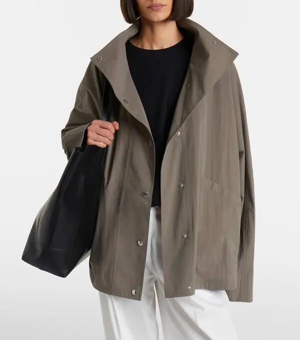 TOTEME Oversized Cotton-blend Jacket - Grey